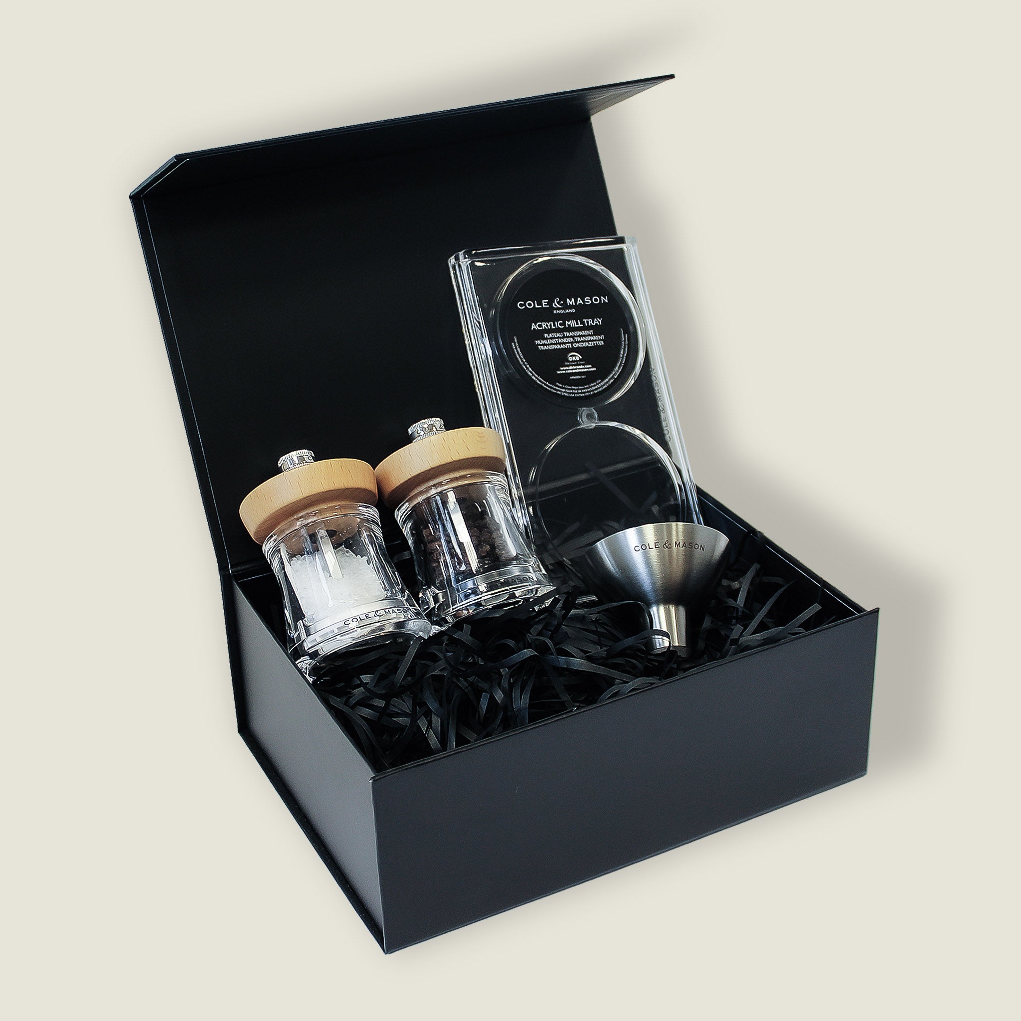 Holborn Natural Beech Mill Christmas Gift Box with Funnel & Tray | Cole ...