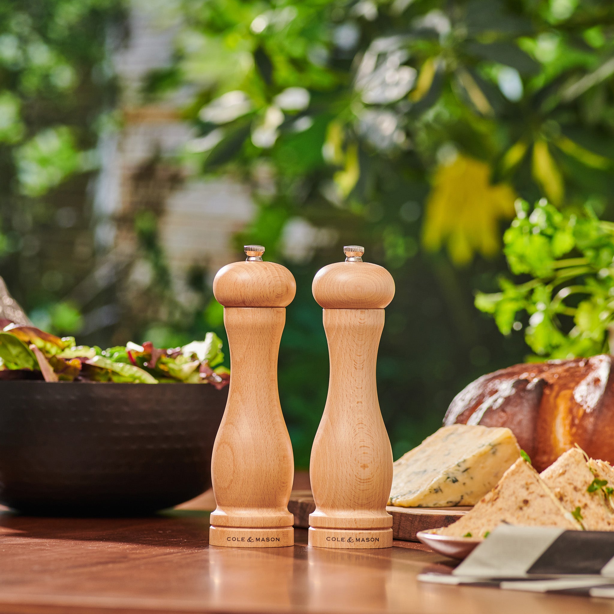 Cole & Mason | Beech Capstan Salt & Pepper Mills