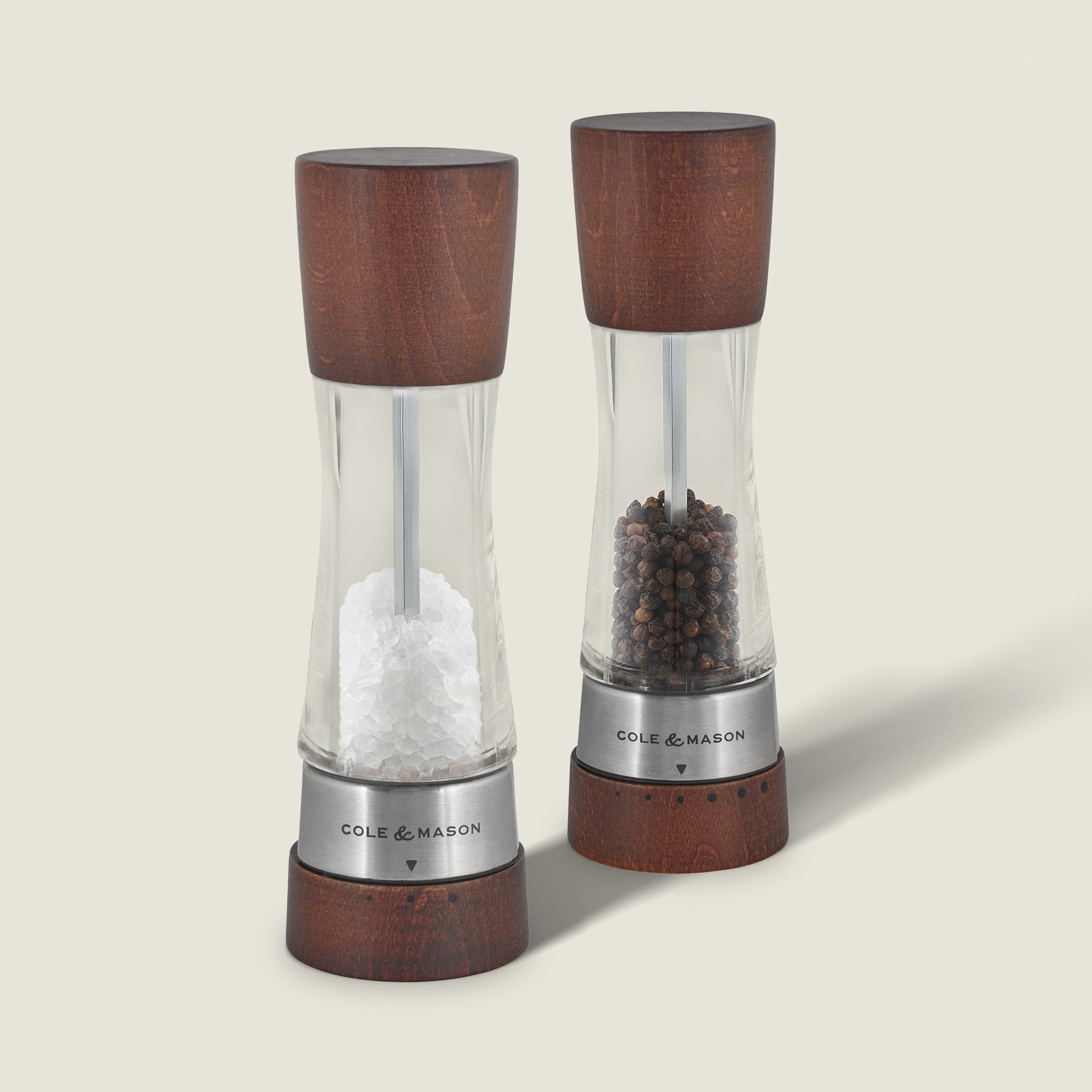 Cole & Mason Derwent Forest Wood Salt & Pepper Mills – Adjustable Grind ...