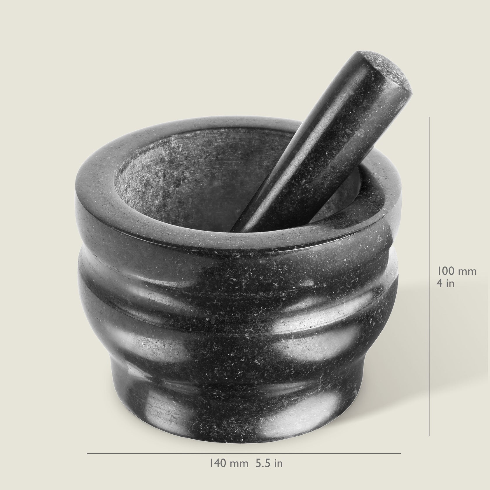 Cole & Mason Worcester Black Granite Pestle & Mortar